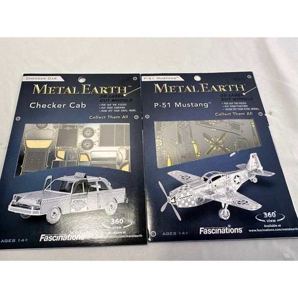 Toys | 2 Fascinations Metal Marvels 3d Laser Cut Model Kit Checker Cab ...